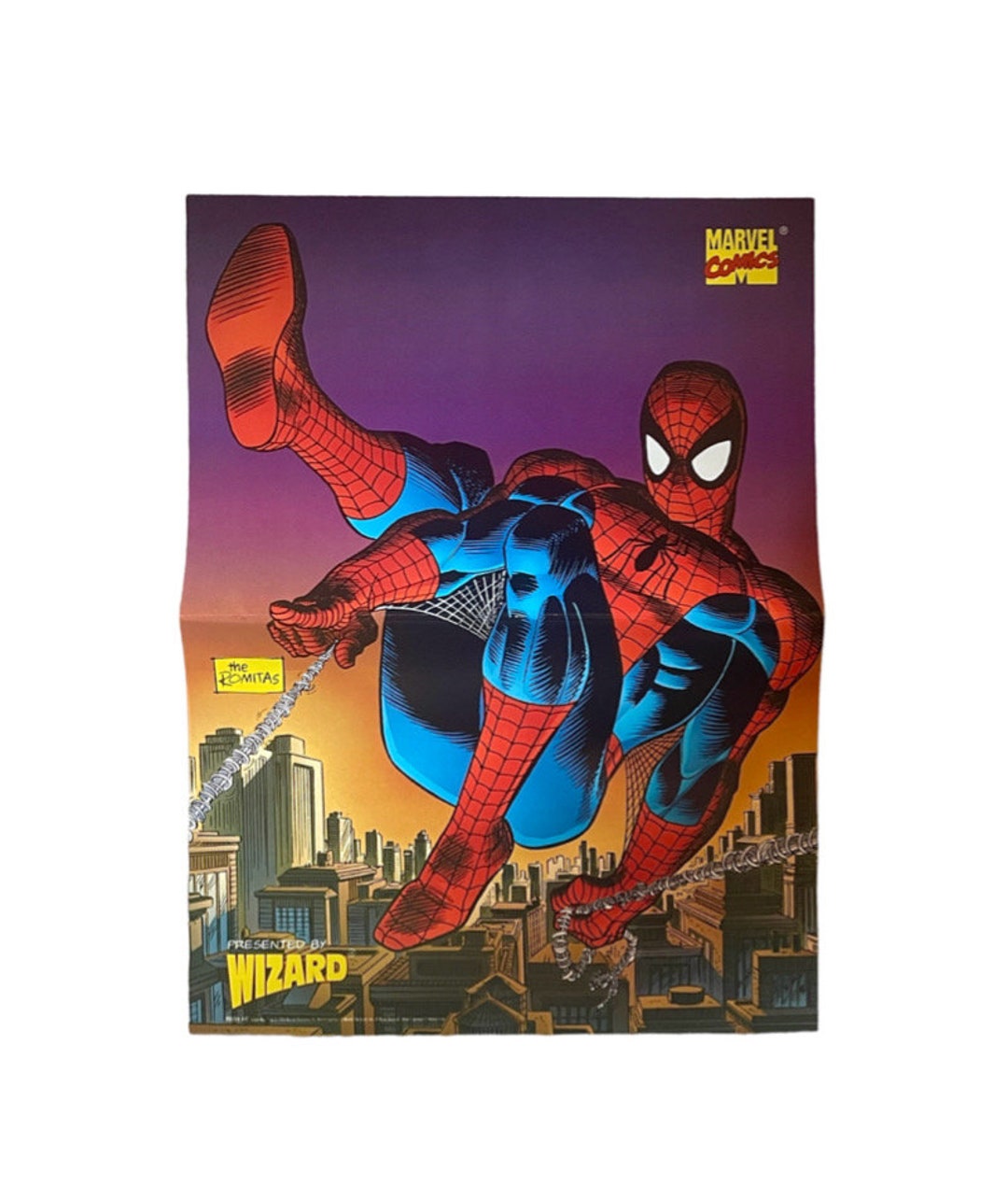 Vintage Spider-man Poster Wizard Comics Magazine Sam Romita 1996 X-men ...