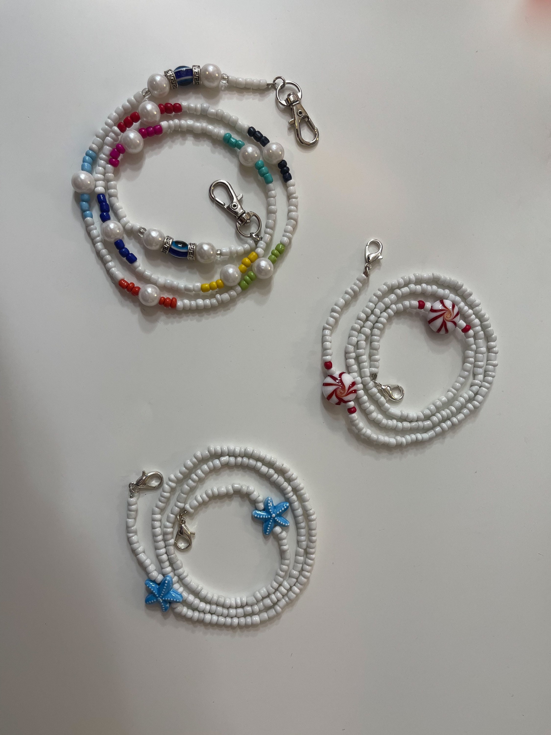 Beaded Face Mask Chain, Face Mask Chain, Beaded Chain, Beaded Eyeglass ...