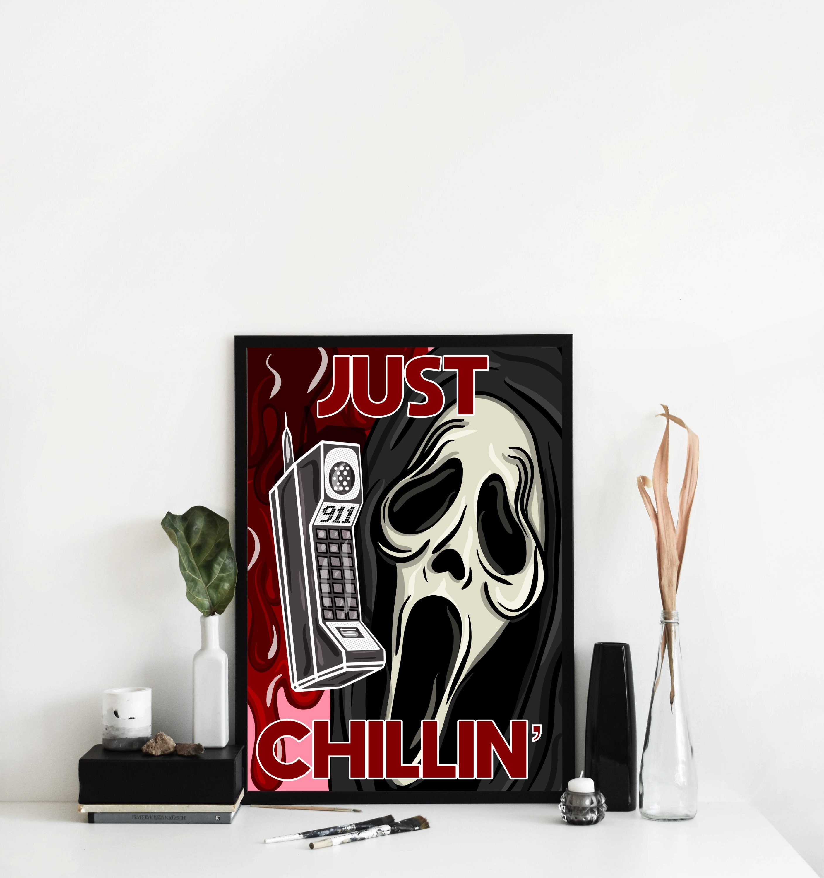 Scream Inspired Wall Print Horror Decor | Etsy