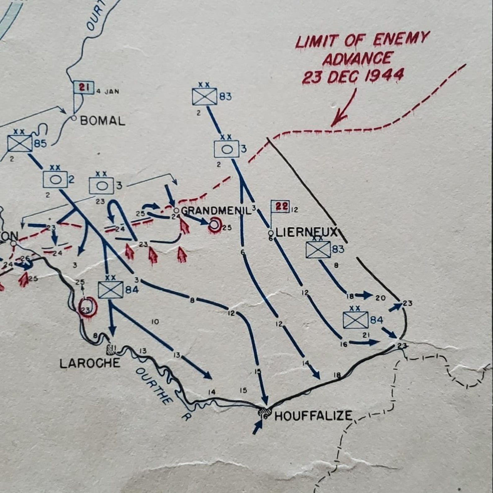 1219WWII Map VII Corps Amazing Details Passed by Censor - Etsy