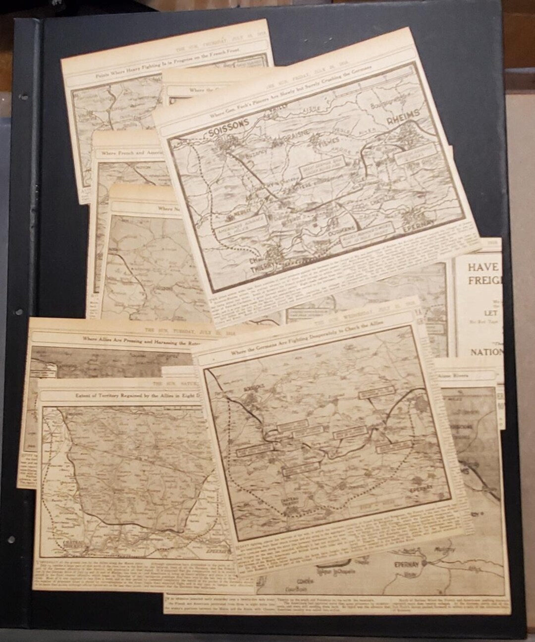 5105----1918 WWI Original Lot of 10 War Maps - Printed in the NY Sun - Etsy