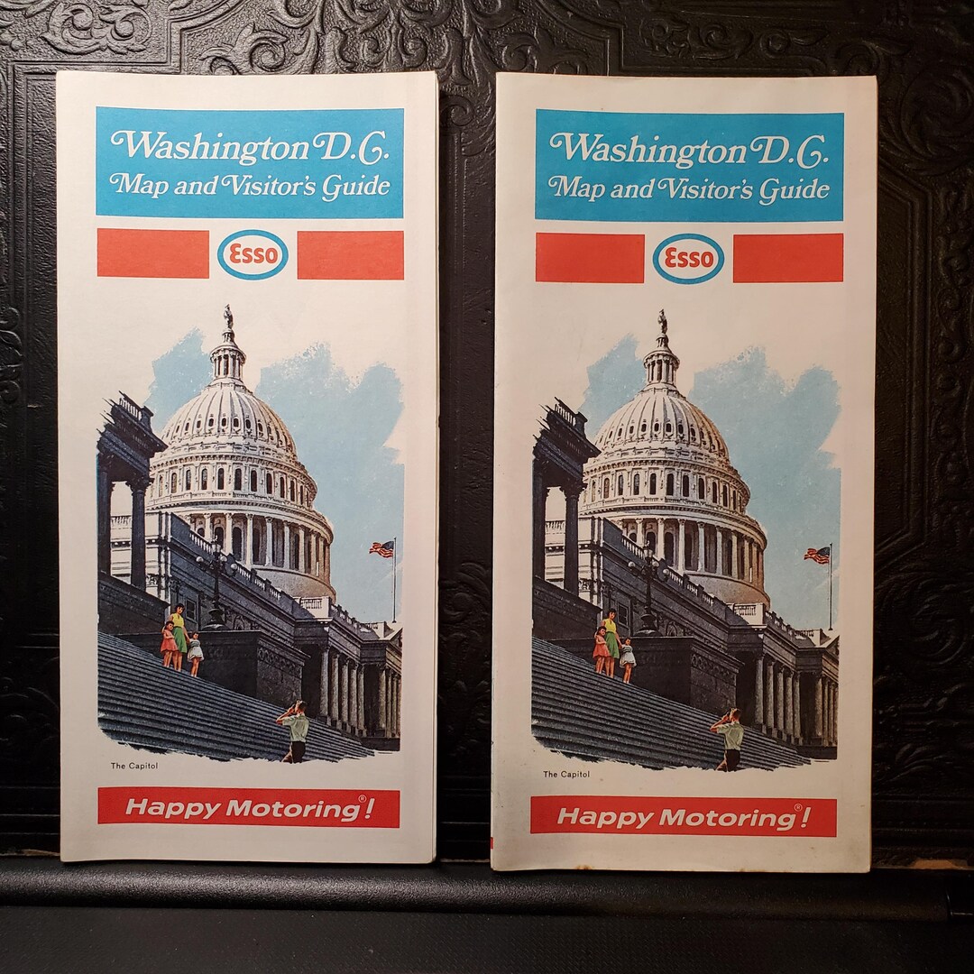 11061972 Lot of 2 Washington DC Maps and Visitors Guide ESSO - Etsy