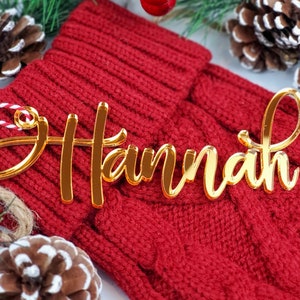 3D Stocking Name Tags Acrylic Christmas Stocking Name Tag Personalized ...