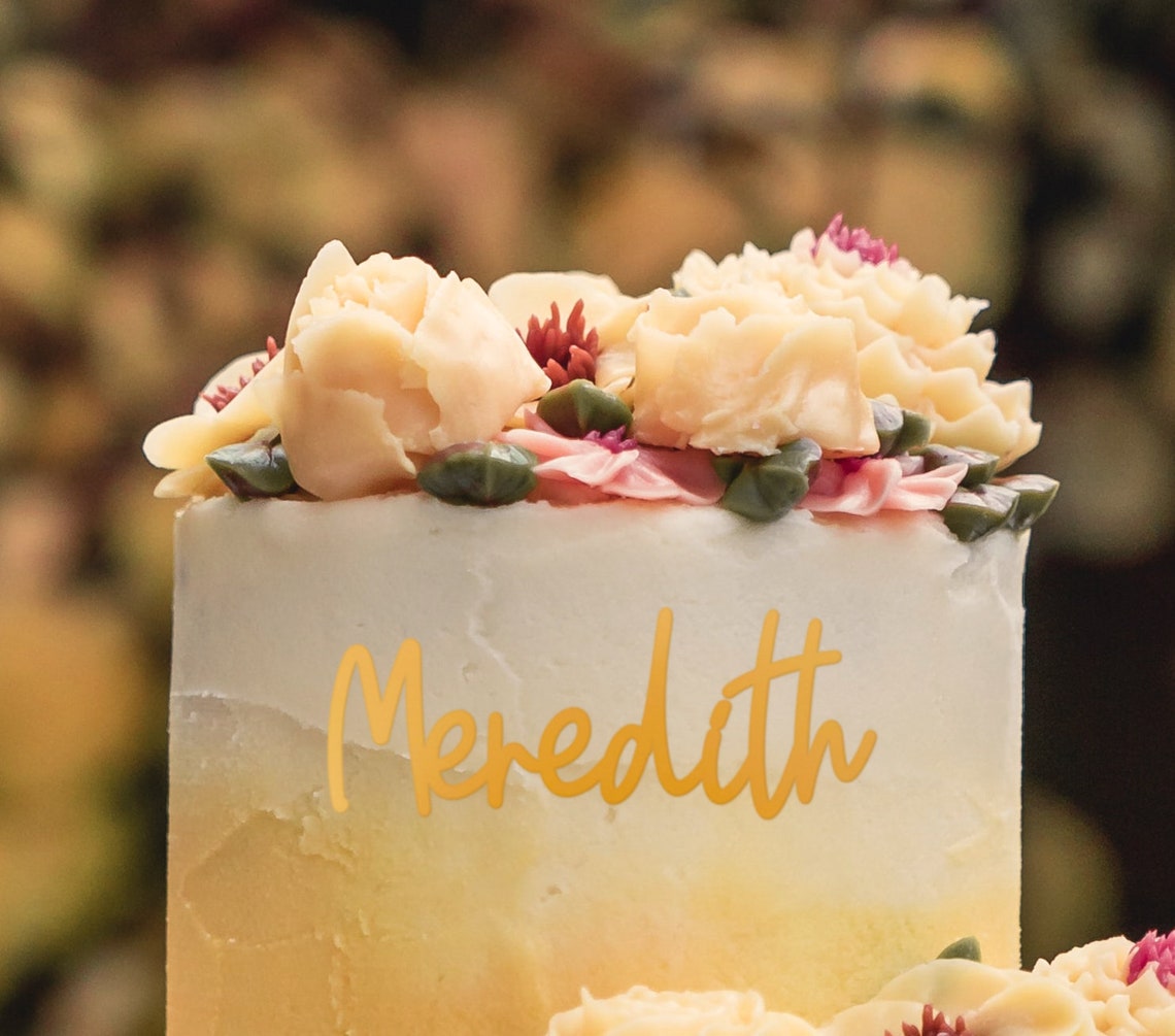 Personalized Cake Name Plate Cake Name Plaque Birthday Cake | Etsy