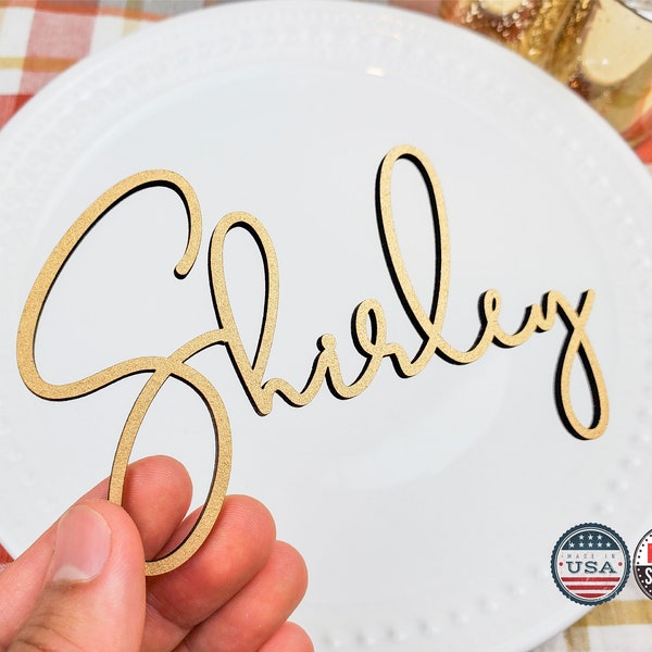 Wood Names Table Setting - Etsy