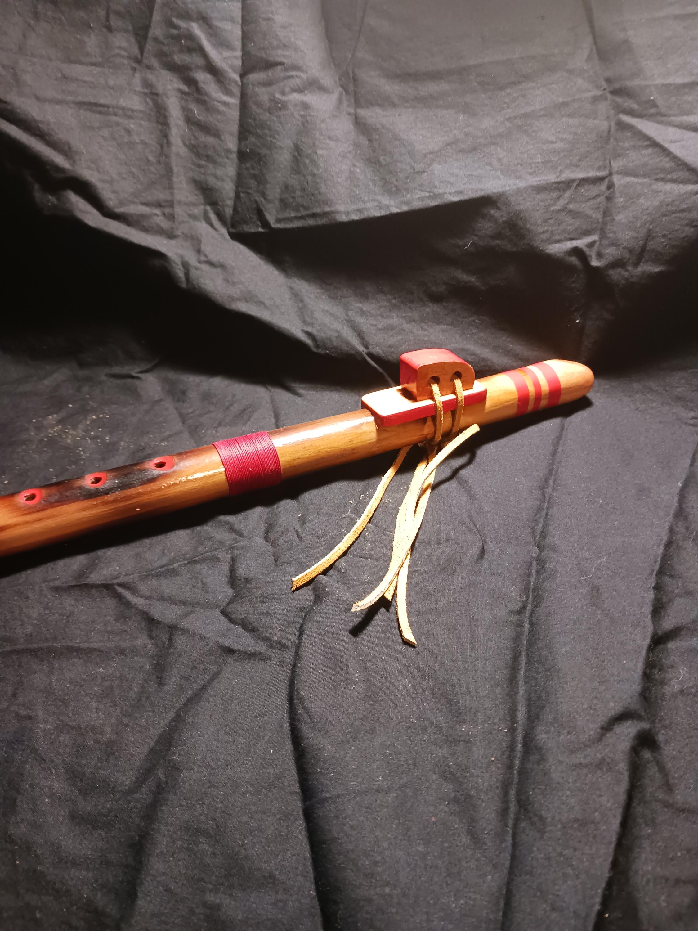 Beautiful Native American Rivercane Flute With Red Trim Perfect for ...