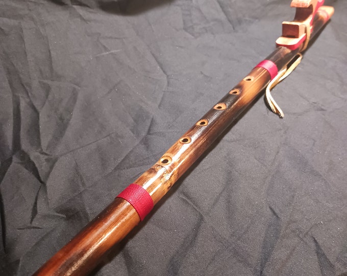 Beautiful Native American Rivercane Flute With Red Trim Perfect for ...