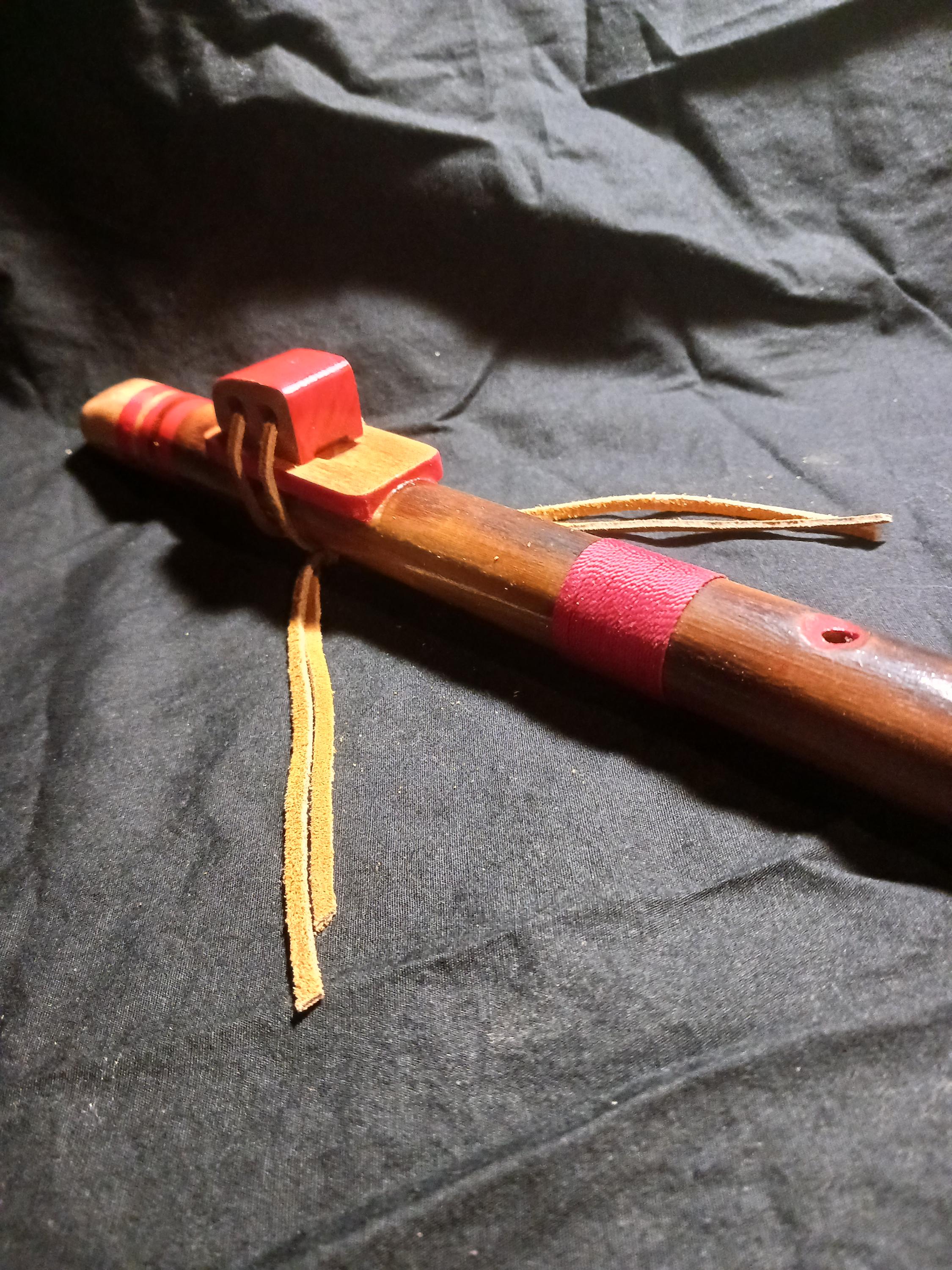 Beautiful Native American Rivercane Flute With Red Trim Perfect for ...