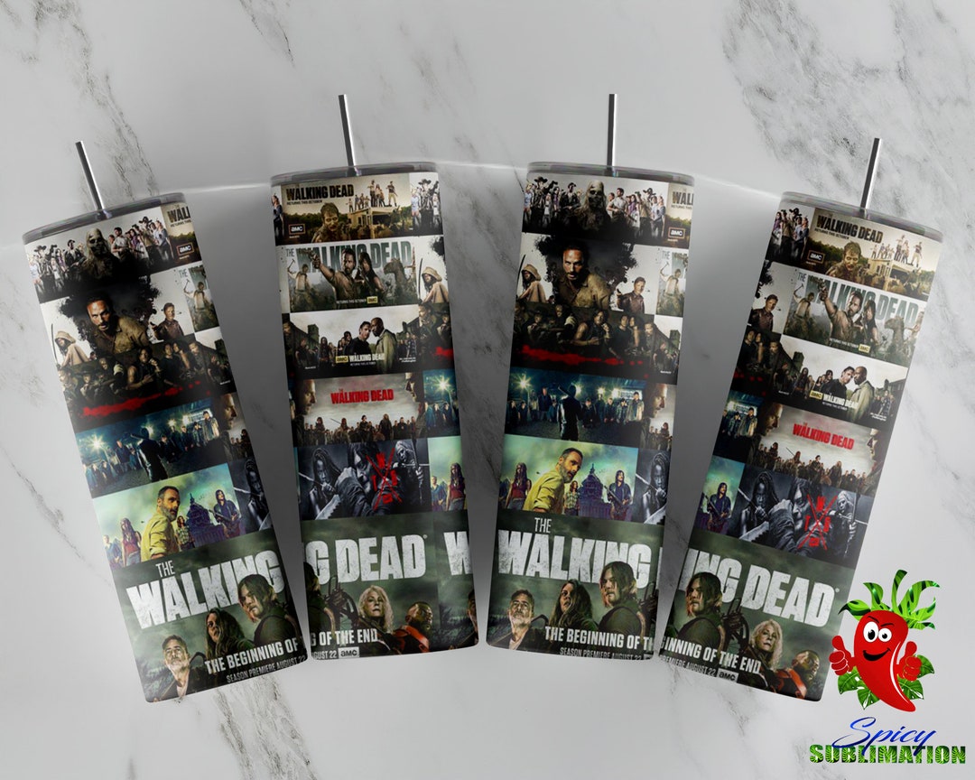 Walking Dead Sublimation Waterslide 20oz Tumbler Wrap. Printable ...