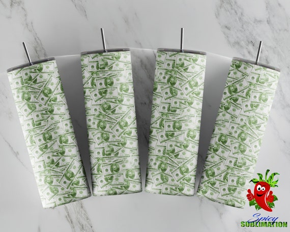 Money Dollar Bills Sublimation Waterslide Design 20oz Tumbler - Etsy