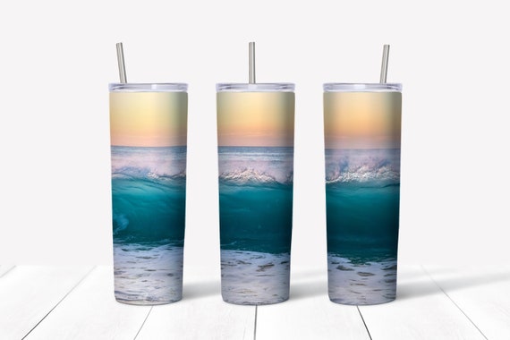 Beach Ocean Wave Sublimation Waterslide Design 20oz Straight - Etsy