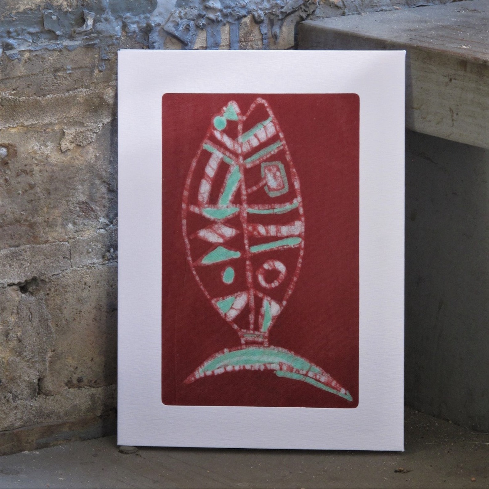 Fish Original Handmade Batik Greeting Card Individually Made ...