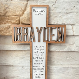 Personalized Wooden Baptism Cross, Baptism Gift - Etsy