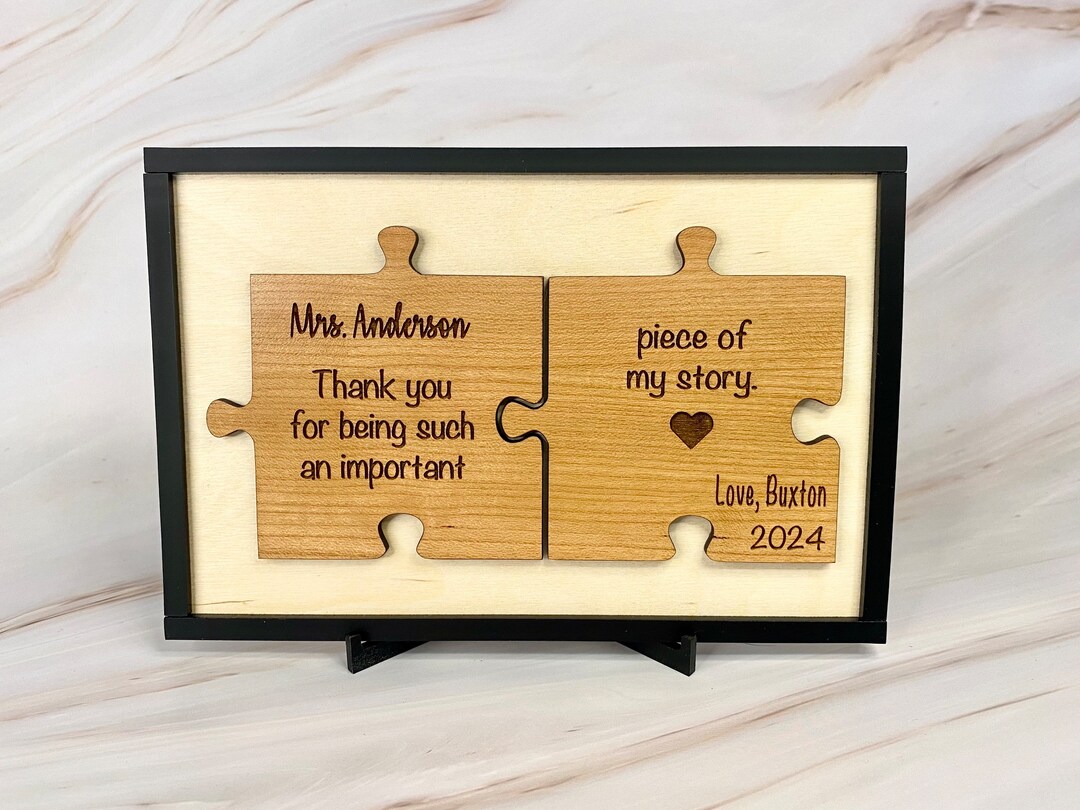 Personalized Puzzle Sign, Teacher Appreciation Gift, Thank You Gift ...