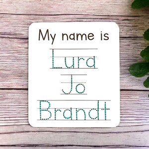 Personalized Name Tracing Whiteboard for Kids - Etsy