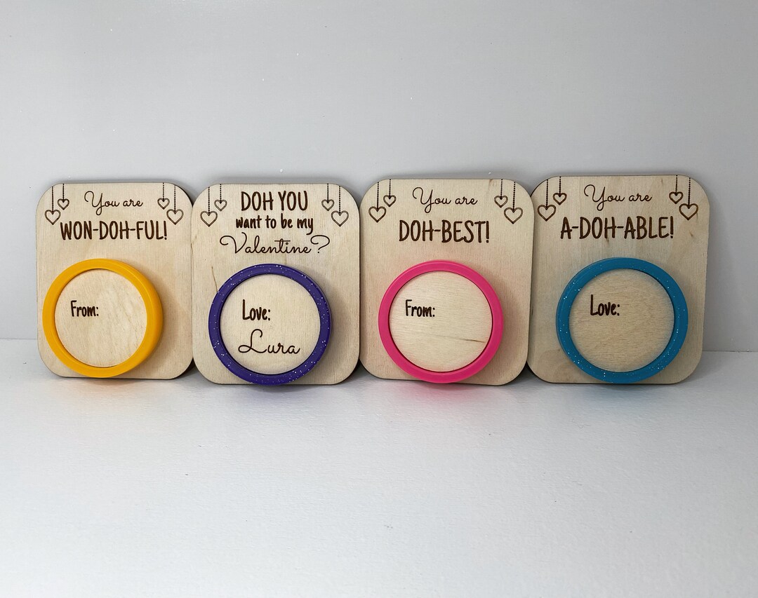 Playdoh Valentines Day Card PACKS, Kids Classroom Valentines Gift - Etsy