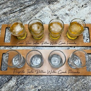 Beer Flight Board With Pub Glasses, Customizable Wooden Drink Flight - Etsy