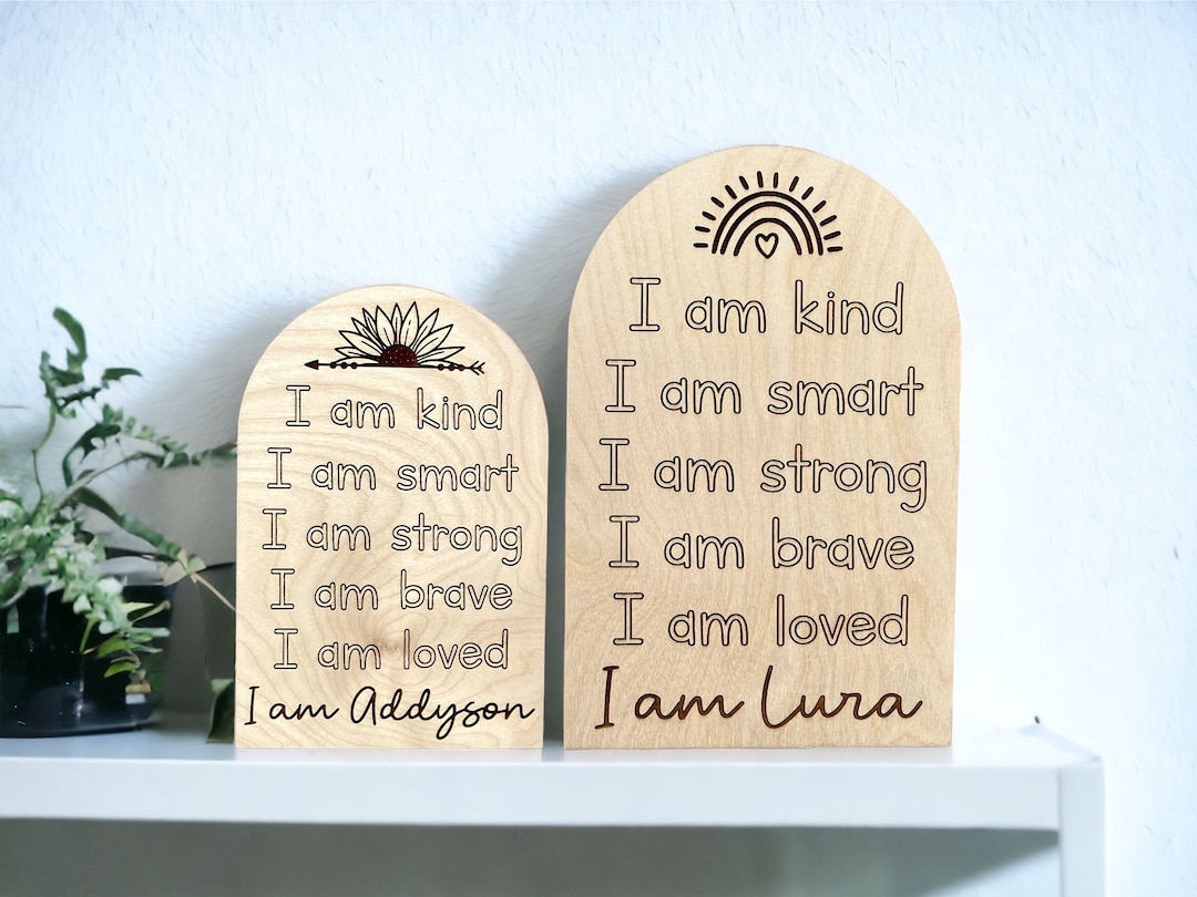 Affirmation Sign for Kids, Positive Affirmations, Personalized ...