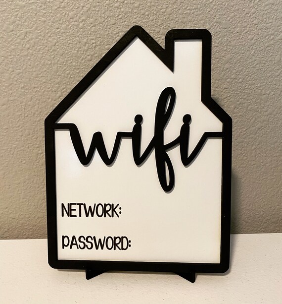 Wifi Password Sign Dry Erase Home Office Sign Wifi Sign - Etsy