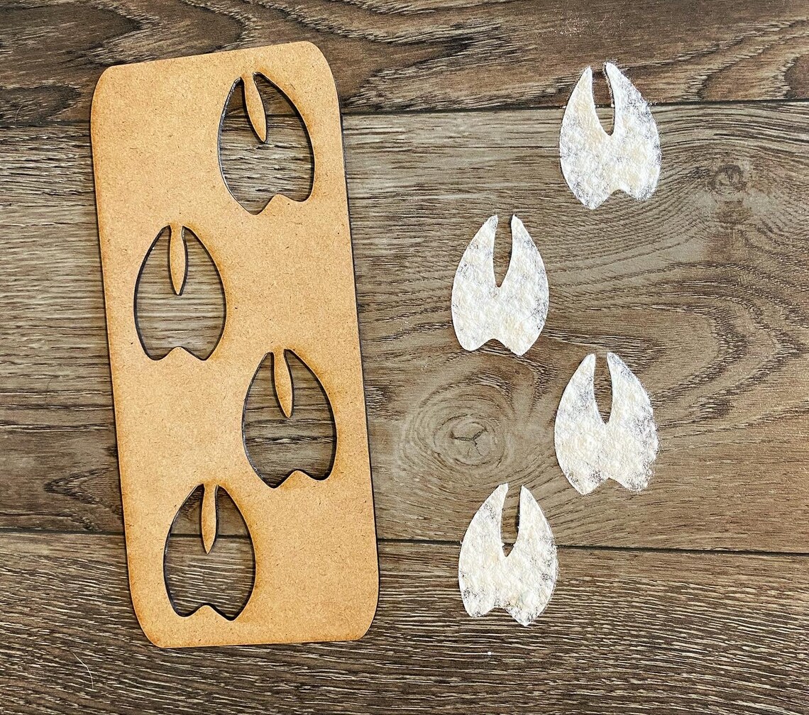 Santa Boot Stencil Santa Boot Print Elf Footprints Reindeer - Etsy