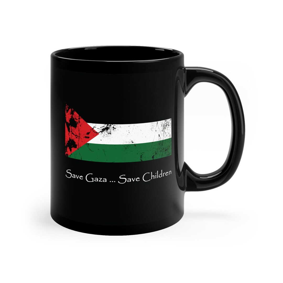 Save Gaza Save Children 11oz Black Coffee Mug Middle East - Etsy