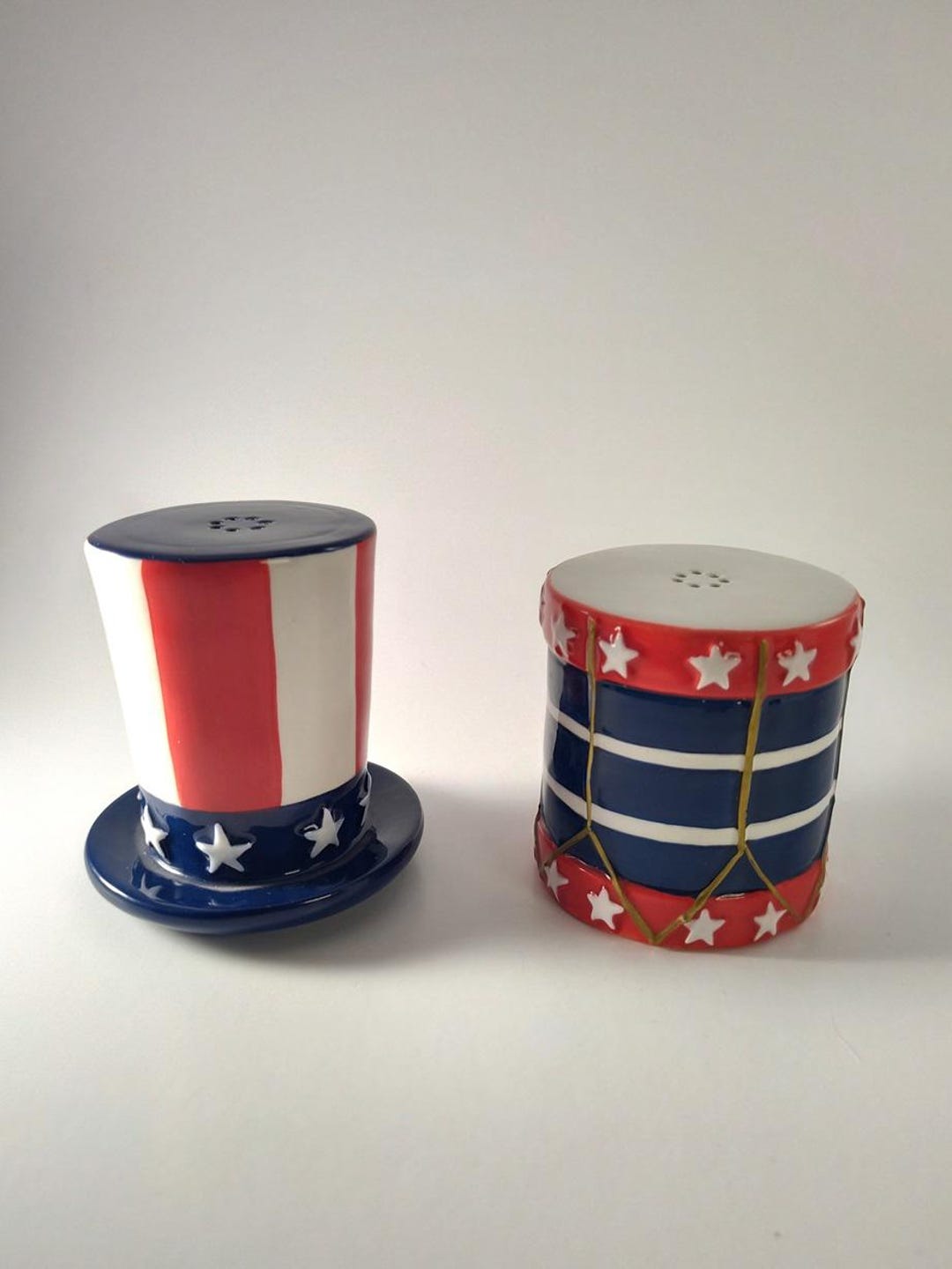 Patriotic Uncle Sam Salt and Pepper Shaker Set - Etsy