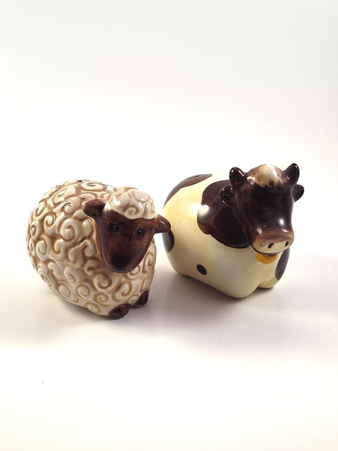 Sheep and Cow Salt and Pepper Shaker Set - Etsy