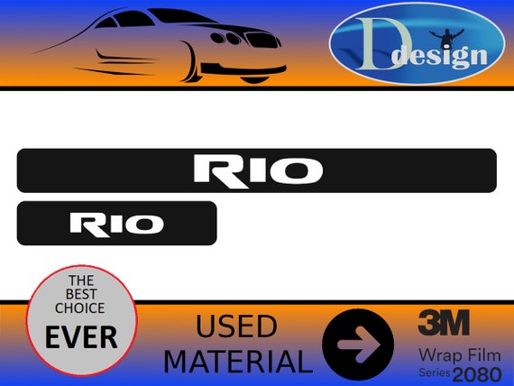 Kia Rio High quality Carbon Fiber Door Sill Protector Guard Vinyl Stickers