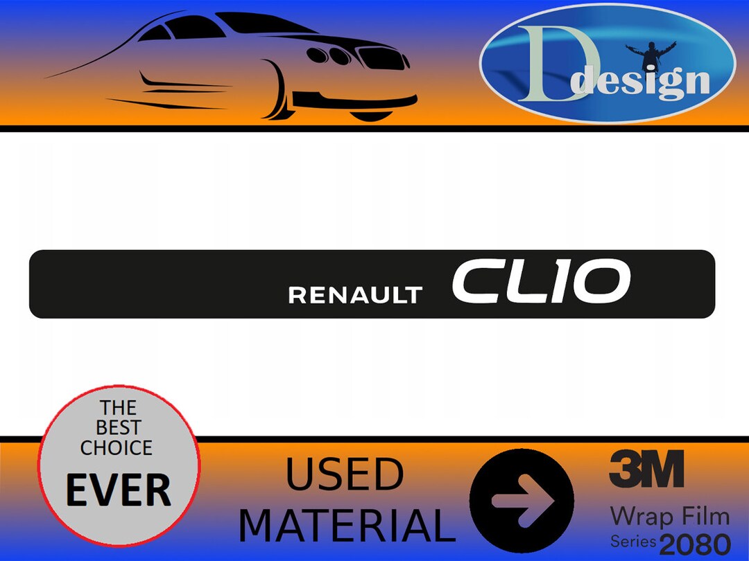 Renault Clio High Quality Carbon Fiber Door Sill Protector Guard Vinyl ...