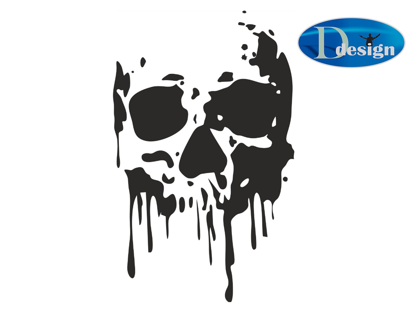 Dripping Skull Sticker - Etsy