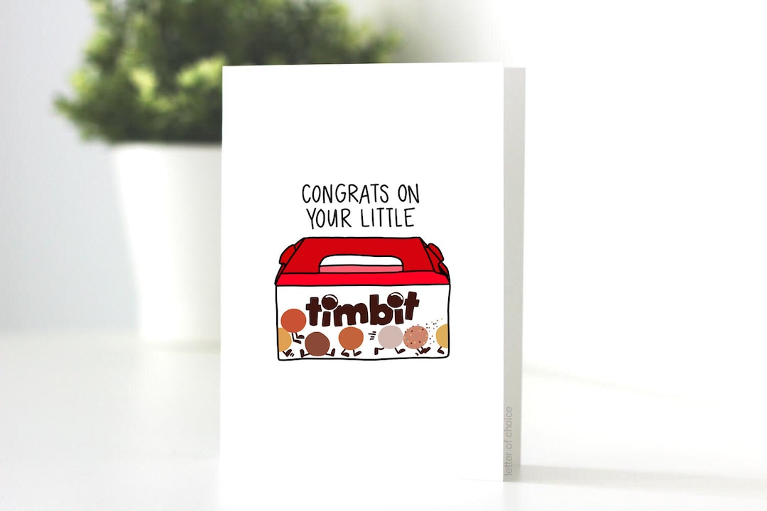 Congrats on Your Little TIMBIT Card, New Baby - Etsy