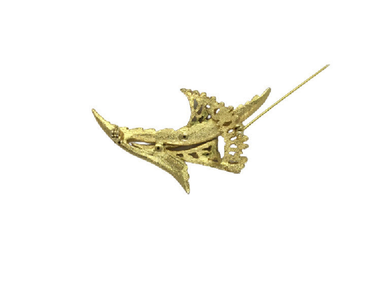 Vendome Brooch Gold Tone Feather Flower Pin Jewelry Rare - Etsy