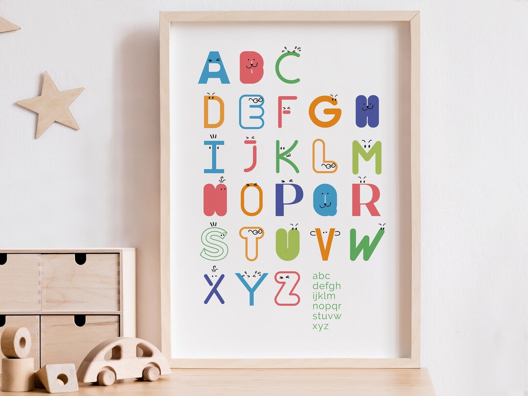 Alphabet Print - Nursery Print - Nursery Wall Art - Children's Prints ...