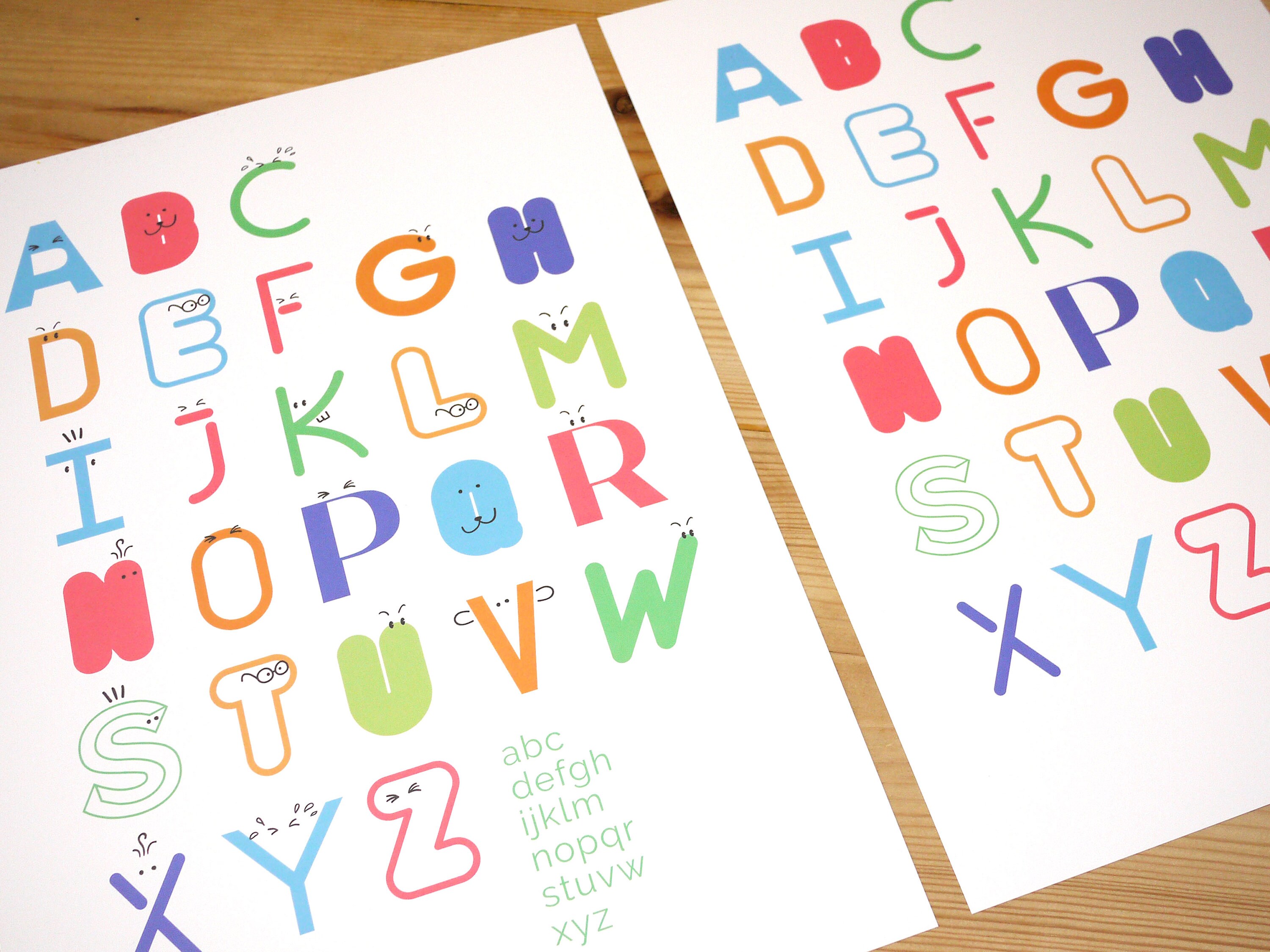 Alphabet Print Nursery Print Nursery Wall Art Children's Prints ...