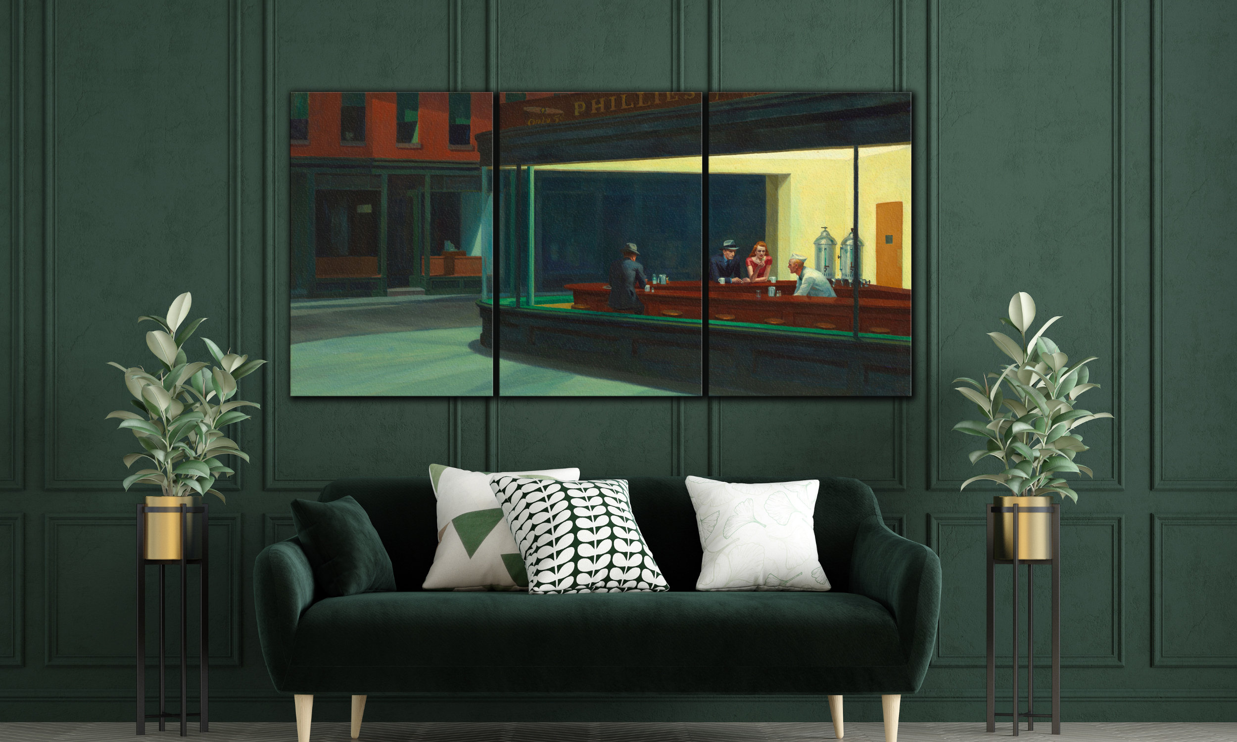 Edward Hopper Nighthawks Buffet Wall Art Edward Hopper Nighthawks Art ...