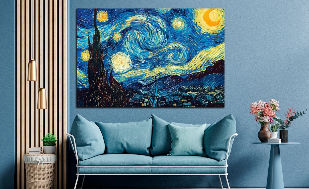 The Starry Night (1889) by Vincent Van Gogh Night Sky Print Vincent Van ...