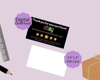Ebay Thank You Card - Etsy