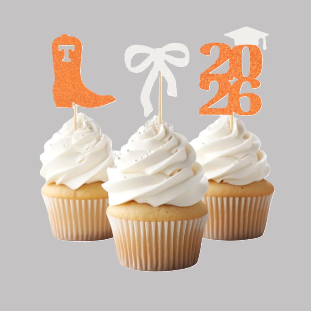Tennessee Cupcake Toppers, Boots and Bows Cupcake Toppers, Boots and ...