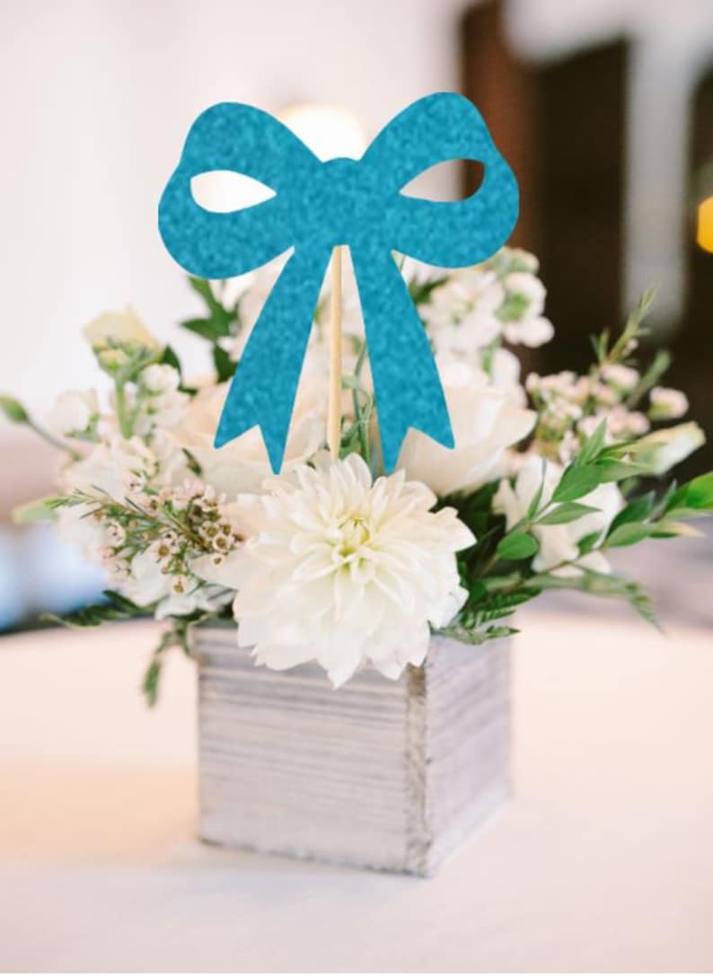 Bow Floral Picks, Baby Shower Bow Picks, Birthday Decoration, Bridal ...