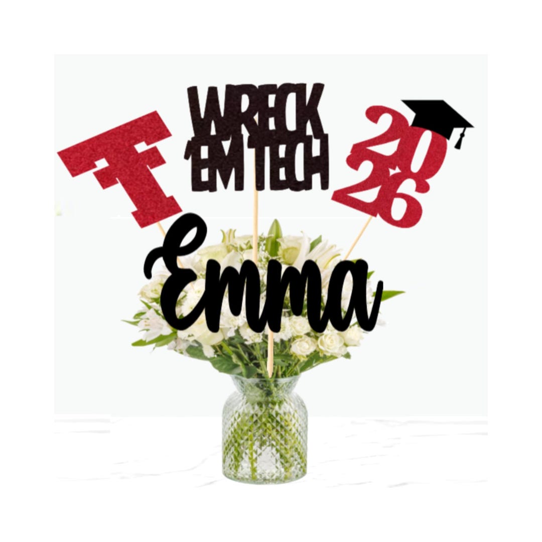 Texas Tech Graduation Centerpieces, 2026 Graduation Centerpieces, Class ...
