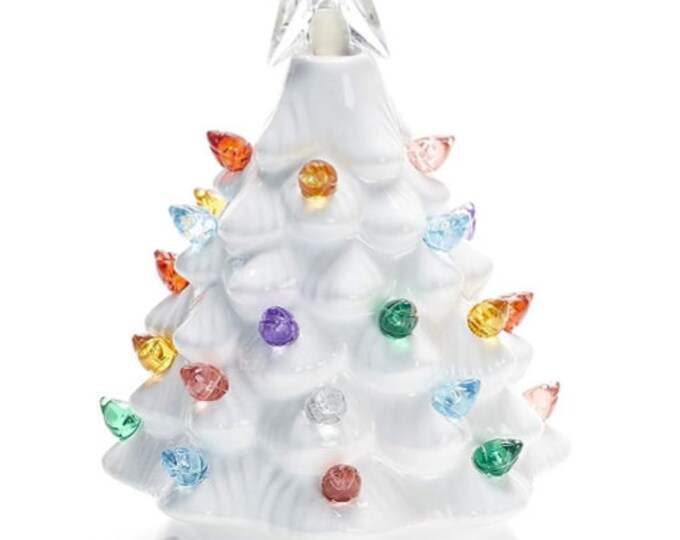 Mini Ceramic Light up Christmas Tree - Etsy