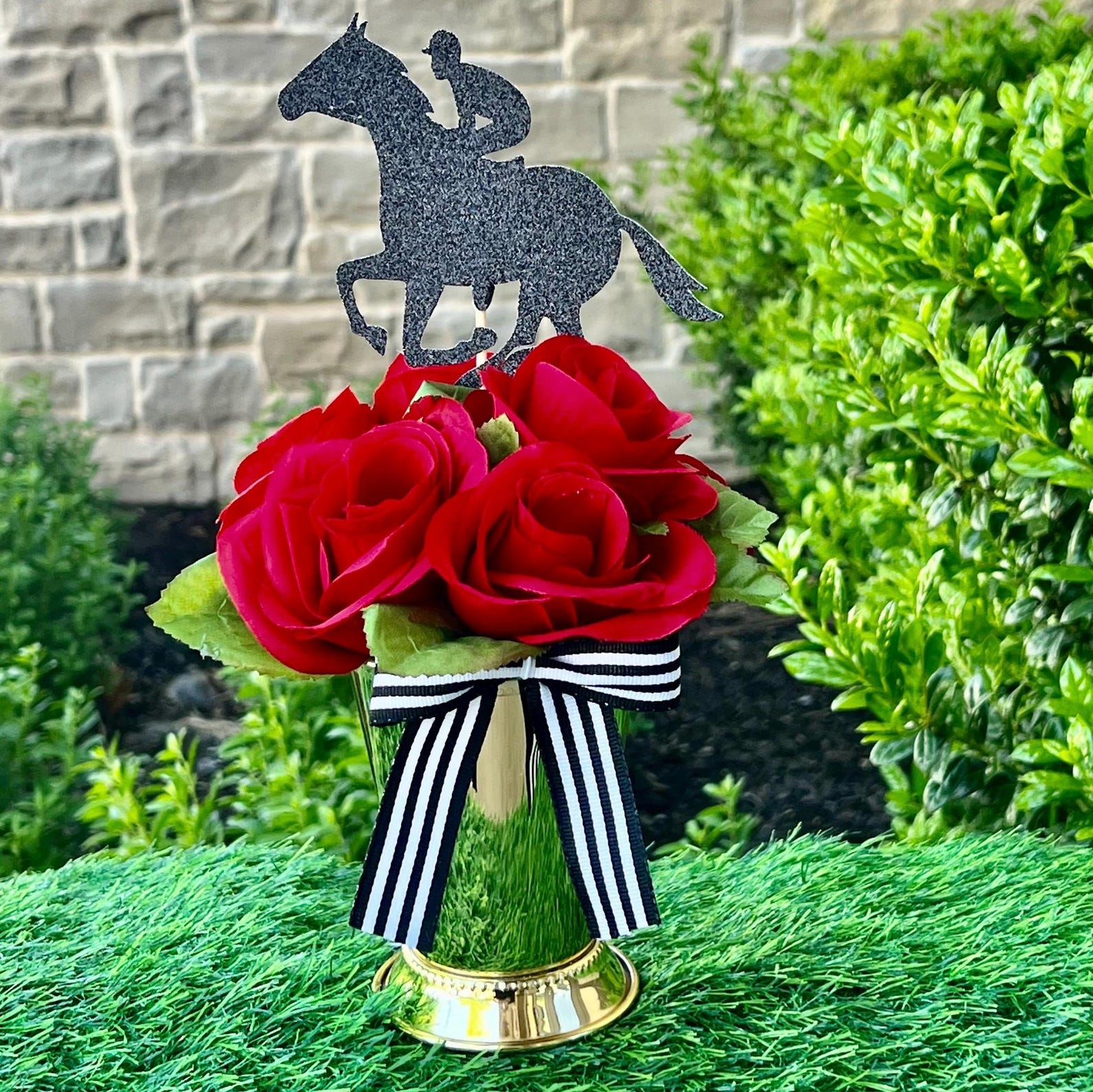 Kentucky Derby Centerpiece, Kentucky Derby Floral Arrangement, Rose ...