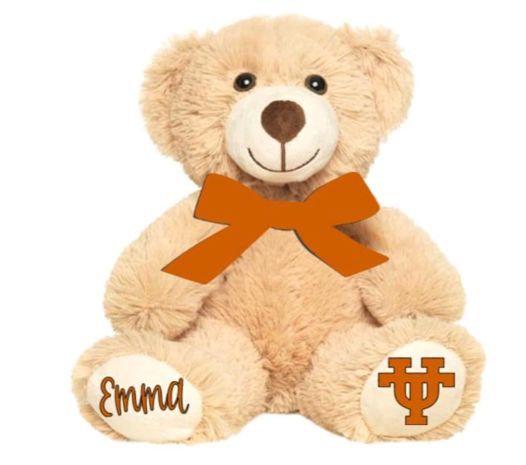 Texas Longhorns Bear. College Bear, Custom Bear, Personalized Bear - Etsy