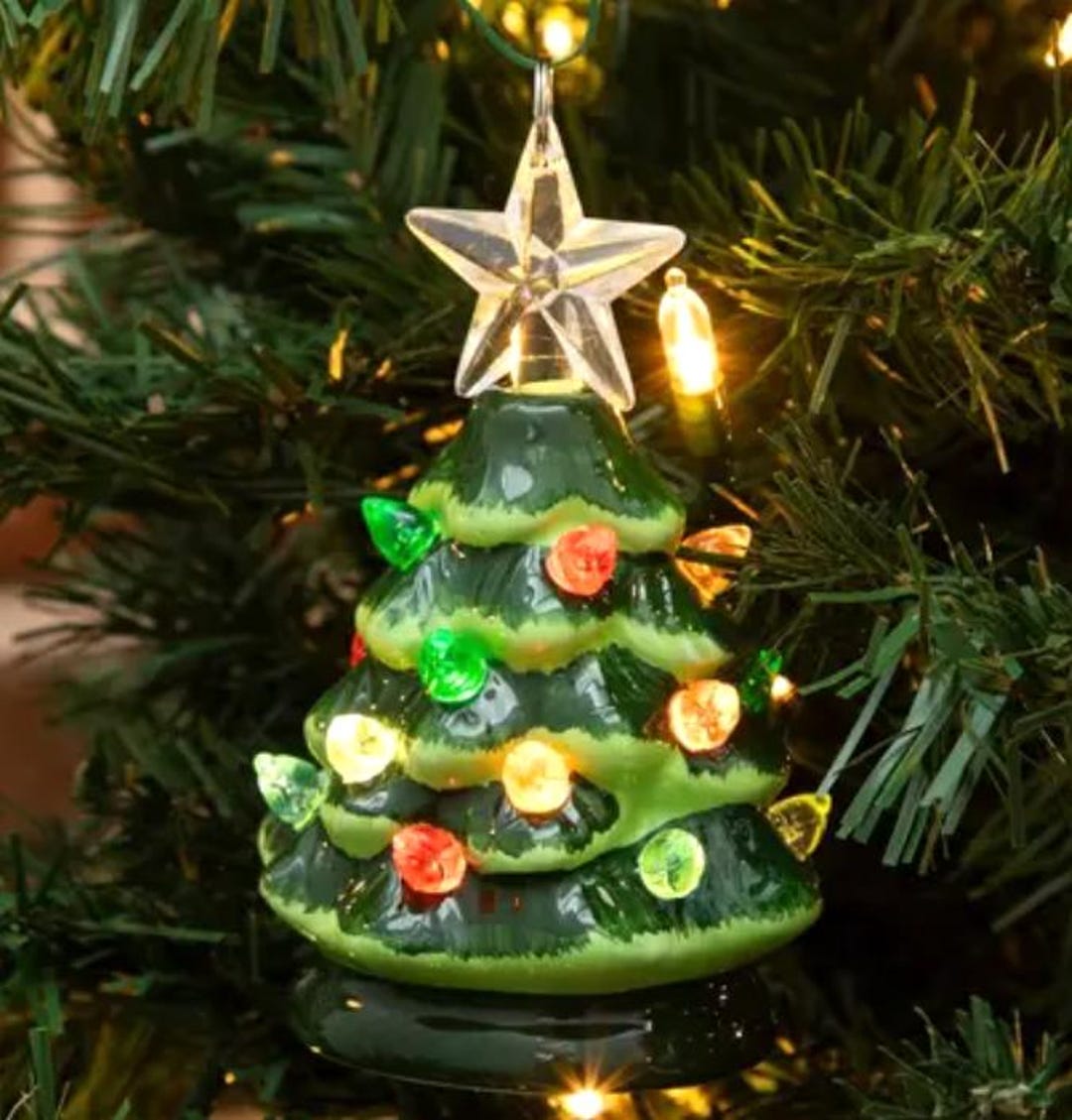Mini Ceramic Light up Christmas Tree - Etsy
