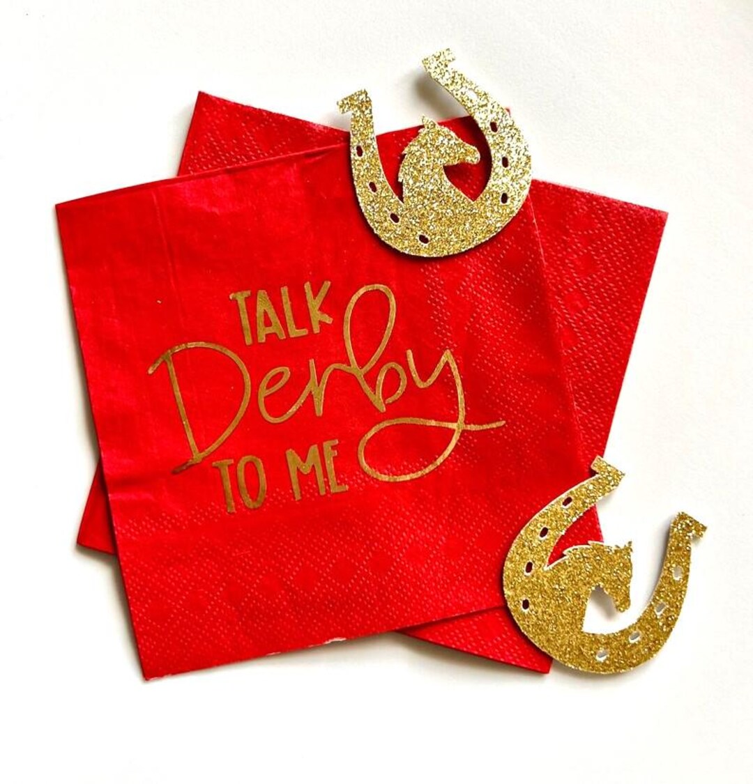 Talk Derby to Me Cocktail Napkins, Kentucky Derby Party, Horse Racing ...