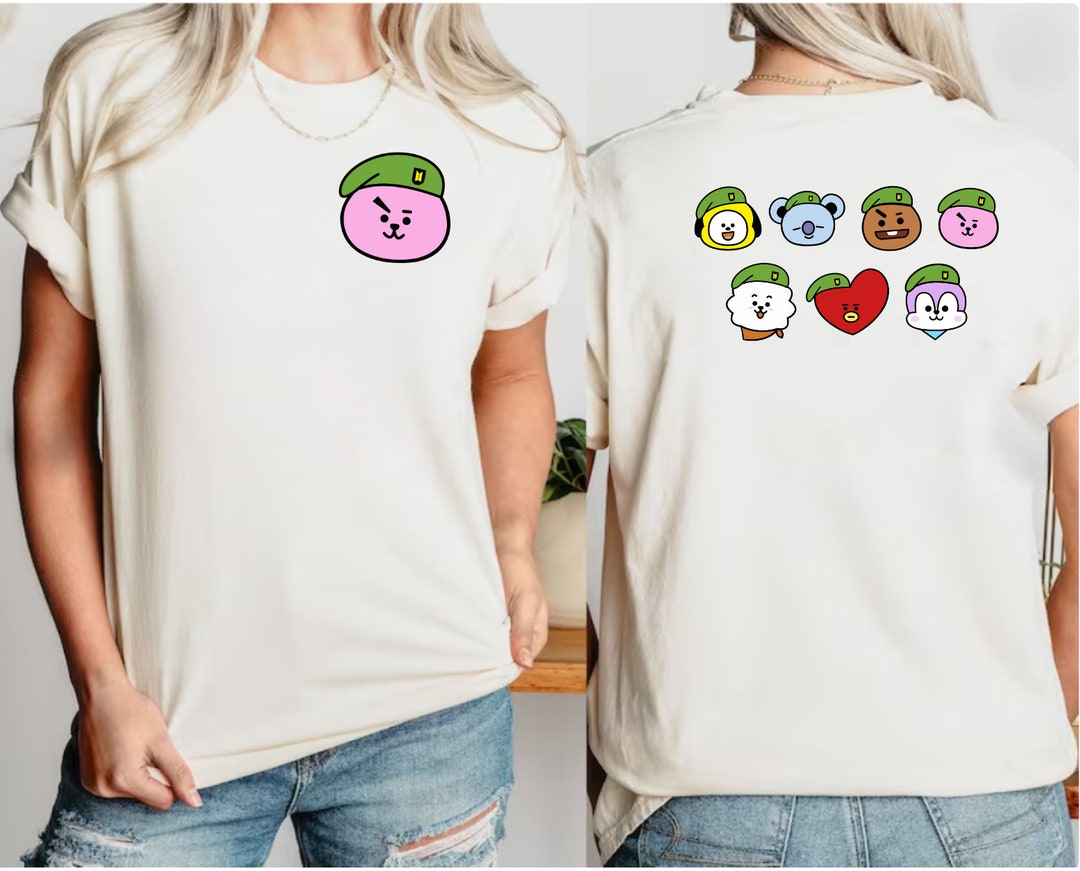 BT21 Military Shirt Bts Kpop Bts Army Bangtan Bts Merch Bts Subtle ...