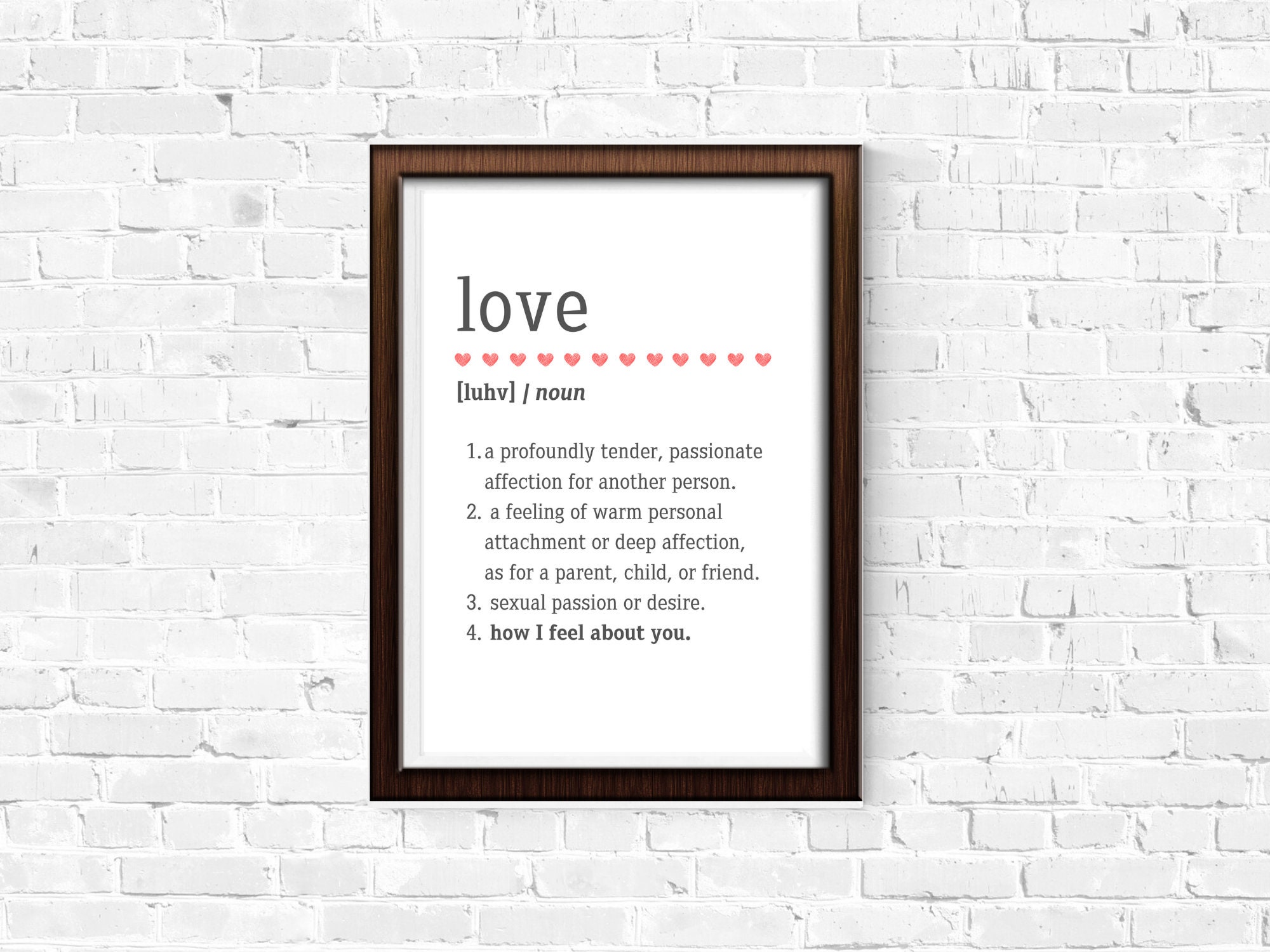 Love Definition Printable Wall Art Romantic Art Home Decor Digital Art ...