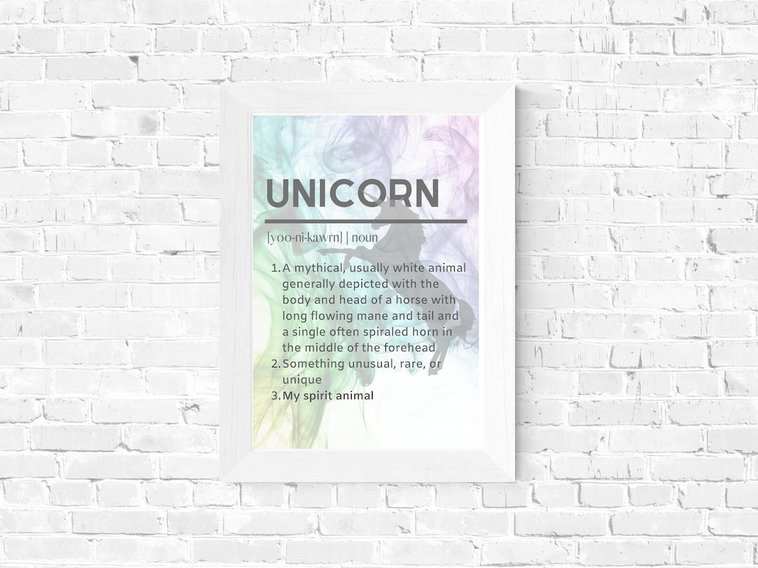 Buy Unicorn Definition Unicorn Print Printable Wall Art Online in India ...