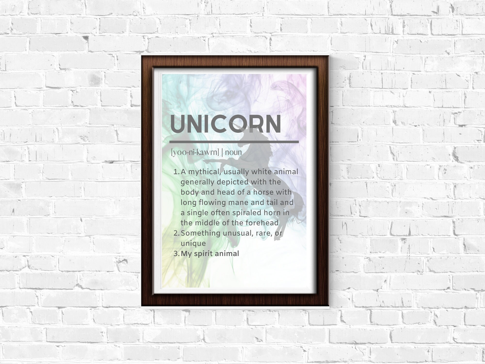 Buy Unicorn Definition | Unicorn Print | Printable Wall Art | Unicorn ...
