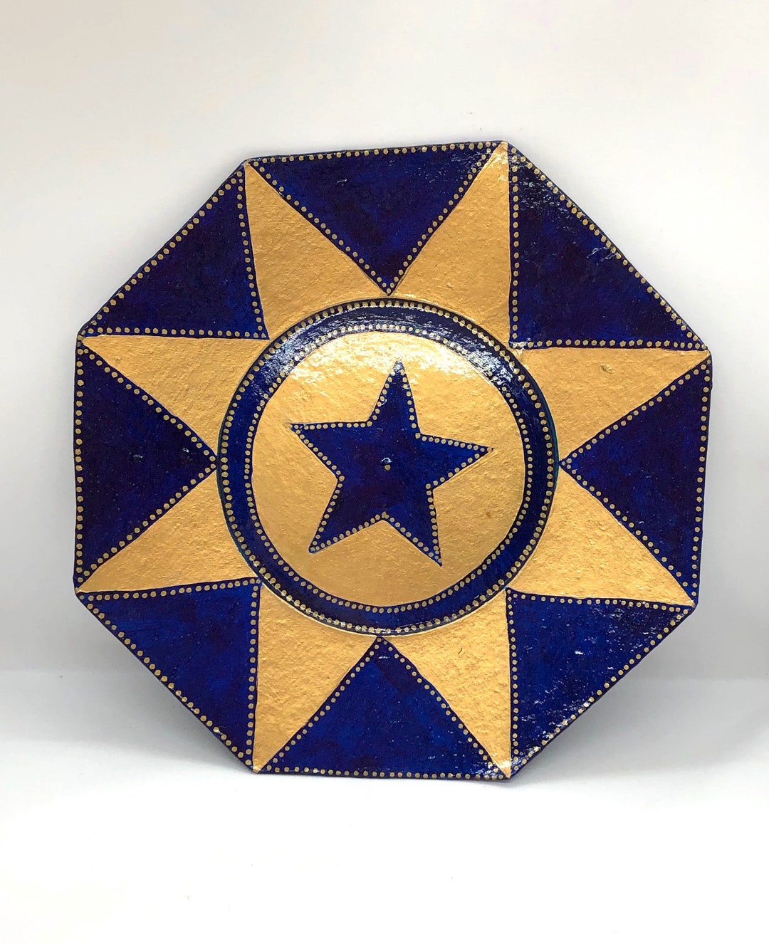 Hand-painted Papier-mache Plate - Etsy